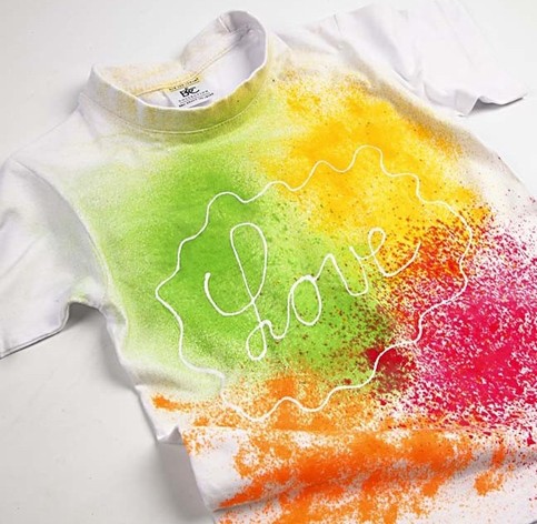 A T-Shirt with Spray Paint