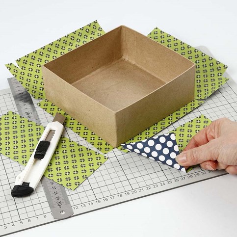 Boxes covered with Design Paper (the London series)