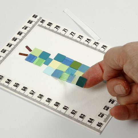 A Card Series with Masking Tape and Foil Mosaic Tiles