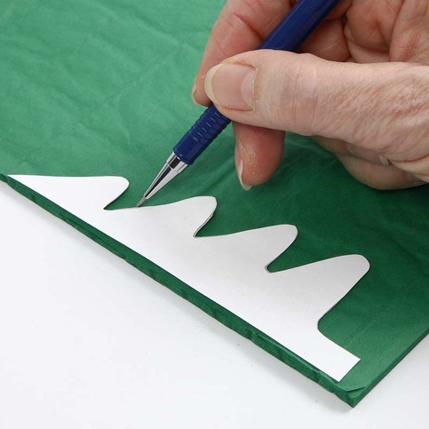 A Christmas Card with a Christmas Tree made from Concertina Paper