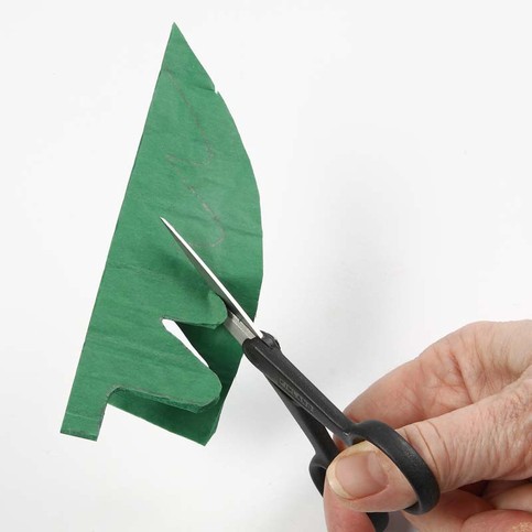 A Christmas Card with a Christmas Tree made from Concertina Paper