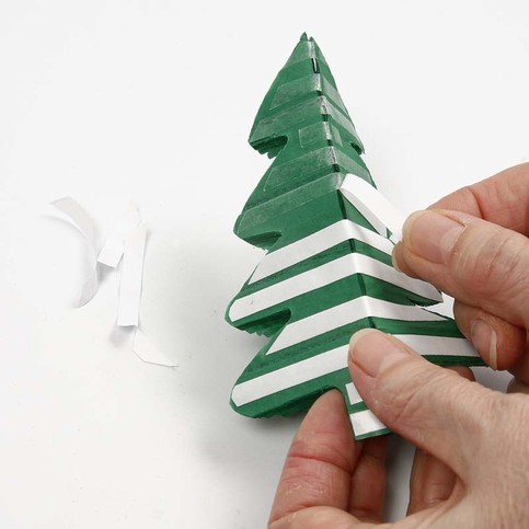 A Christmas Card with a Christmas Tree made from Concertina Paper