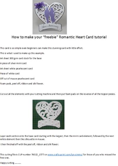 Tutorial for Romantic heart card, male - female