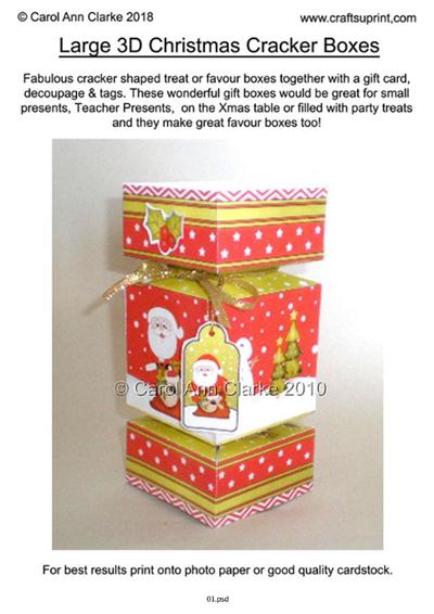 3D Large Christmas Crackers