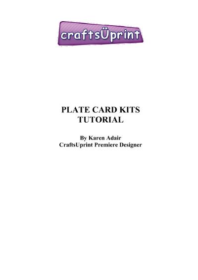 Plate Card Kit Tutorial