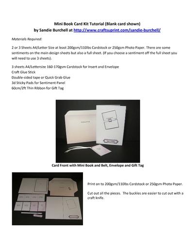 Mini Book Card Kit Tutorial