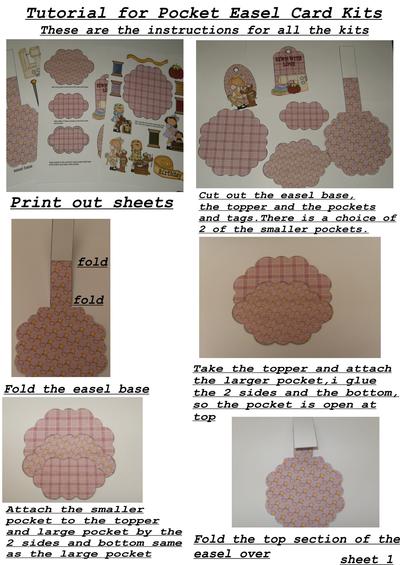 Pocket easel card kit instructions