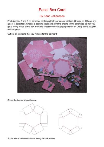 Easel Box Card instructions