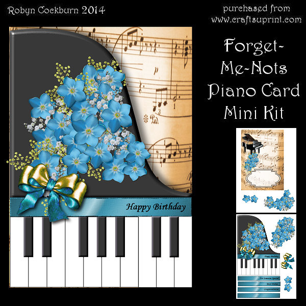 Piano Shaped Card Instructions