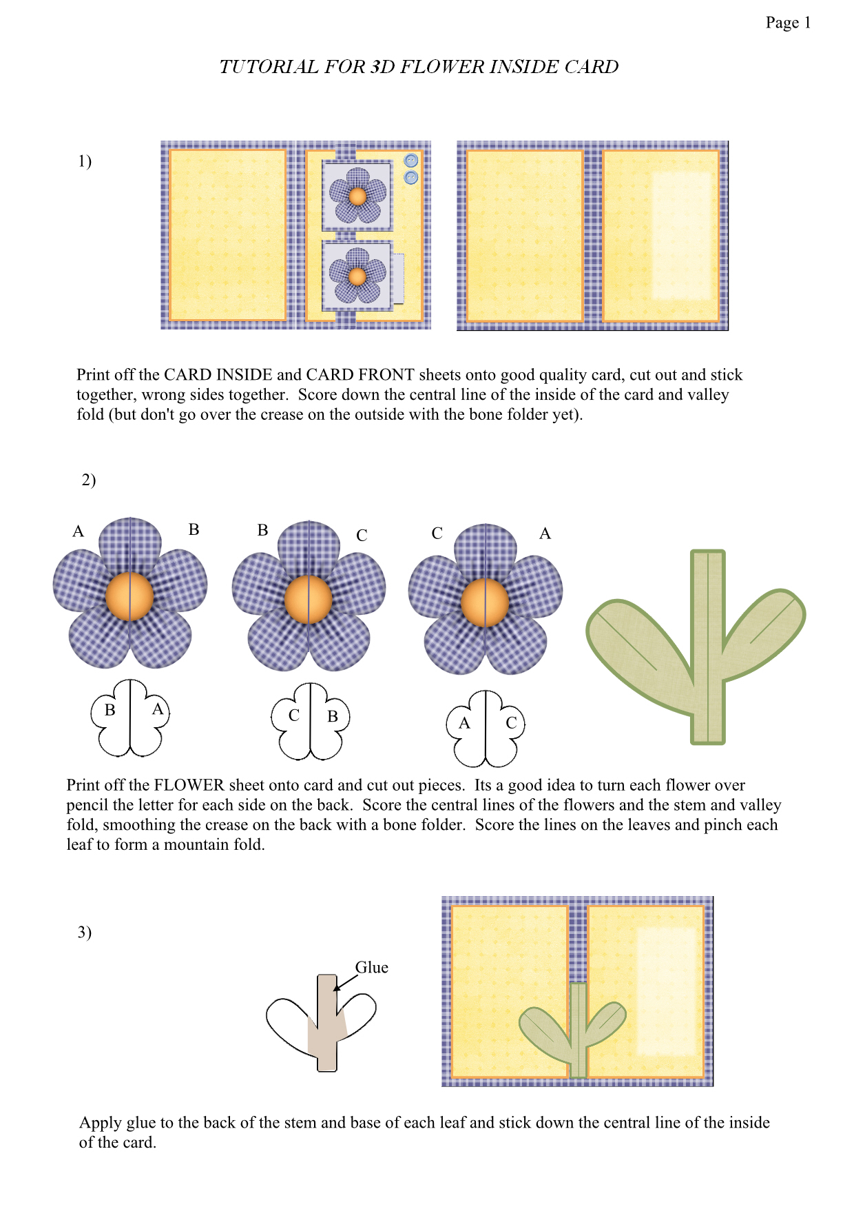 3D Flower Inside Card Tutorial