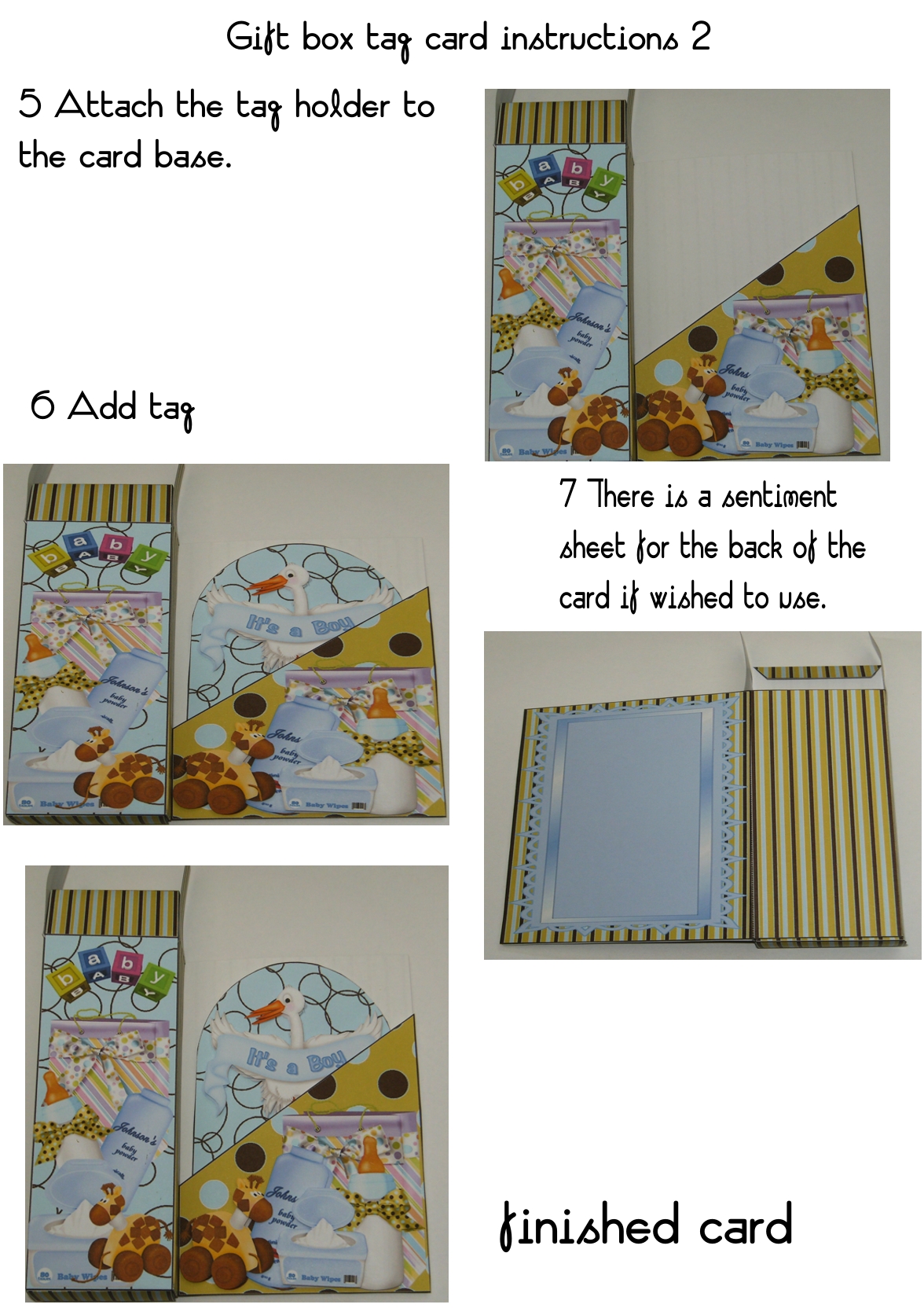 Gift box tag card mini kit instructions